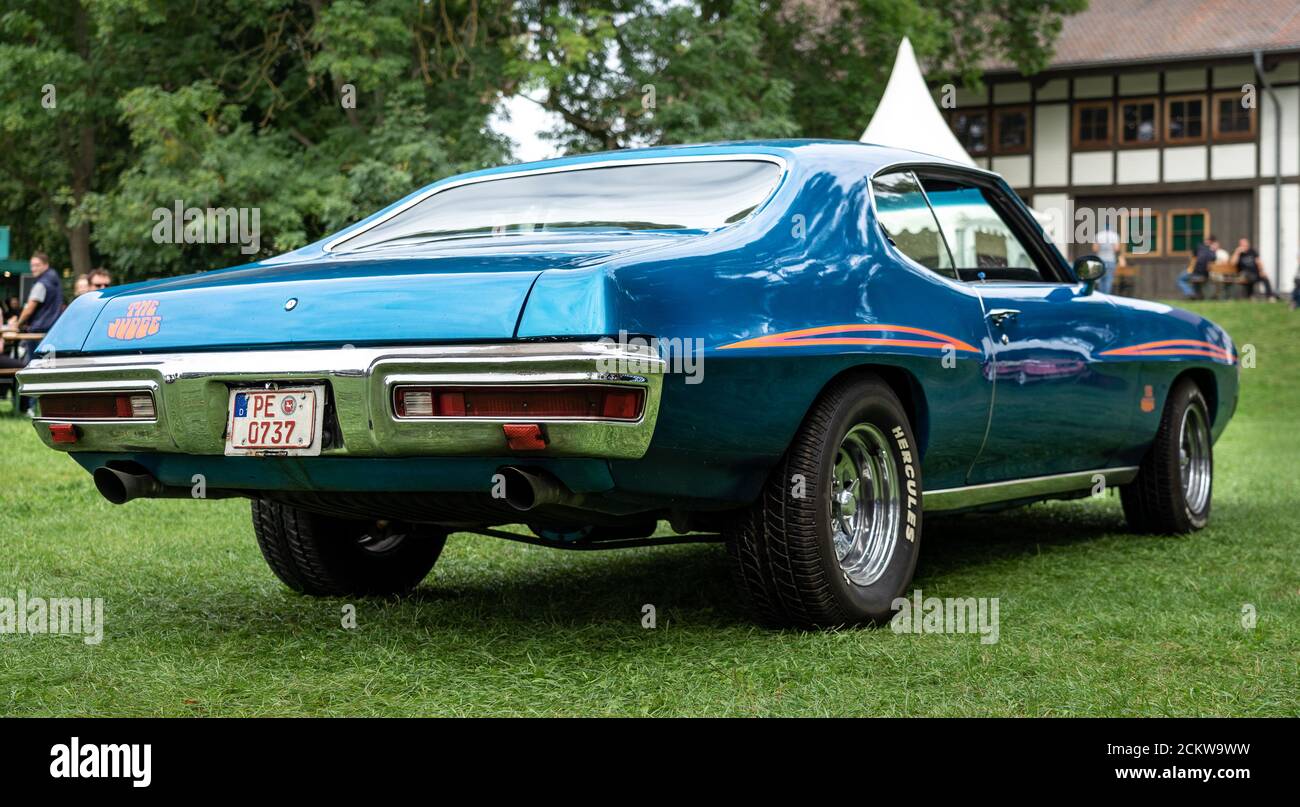 DIEDERSDORF, GERMANY - AUGUST 30, 2020: The muscle car Pontiac GTO ...