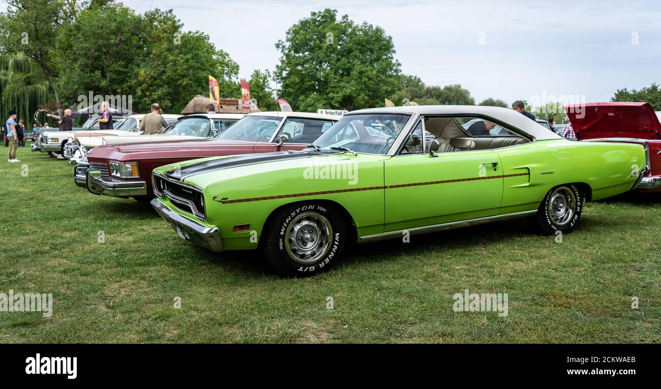 DIEDERSDORF, GERMANY - AUGUST 30, 2020: The muscle car Plymouth Road ...