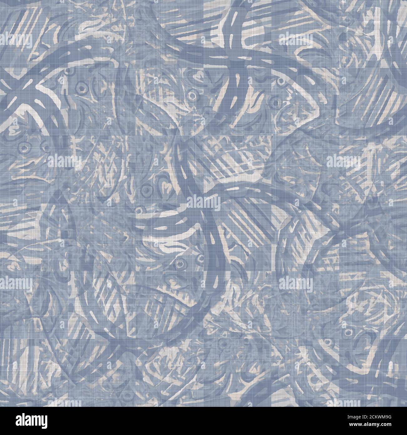 Seamless french farmhouse linen summer block print background. Provence ...