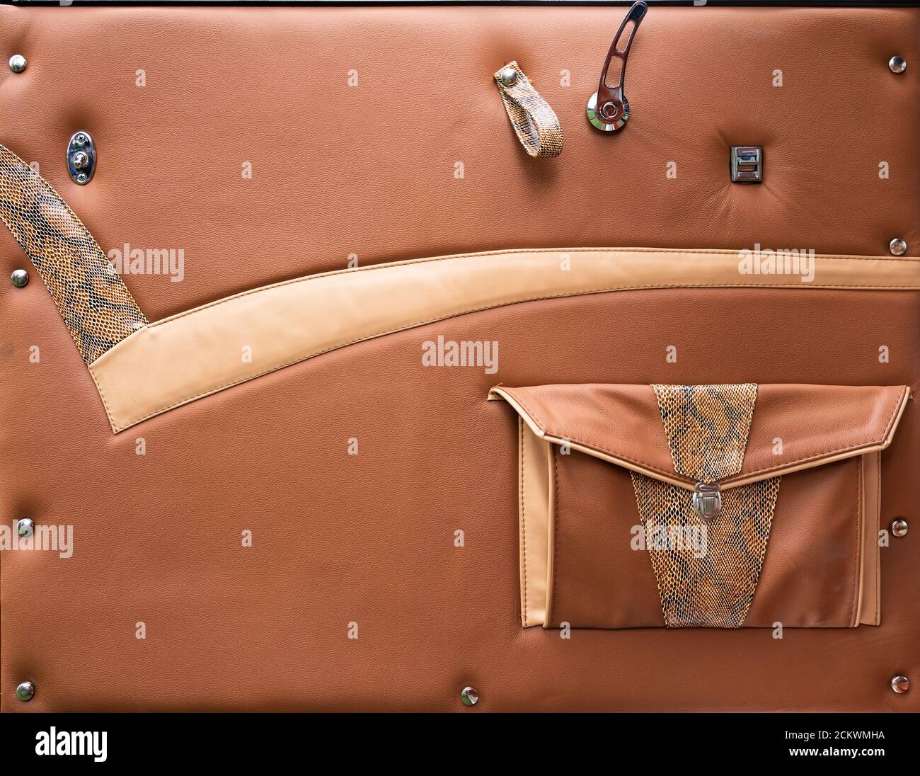 Interior trim of a retro car door Stock Photo - Alamy