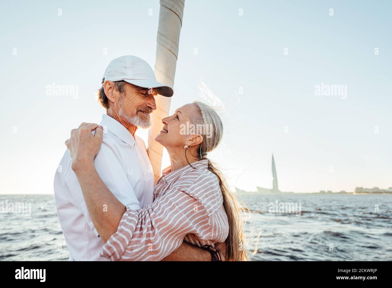 Side view smiling elderly female hi-res stock photography and images ...