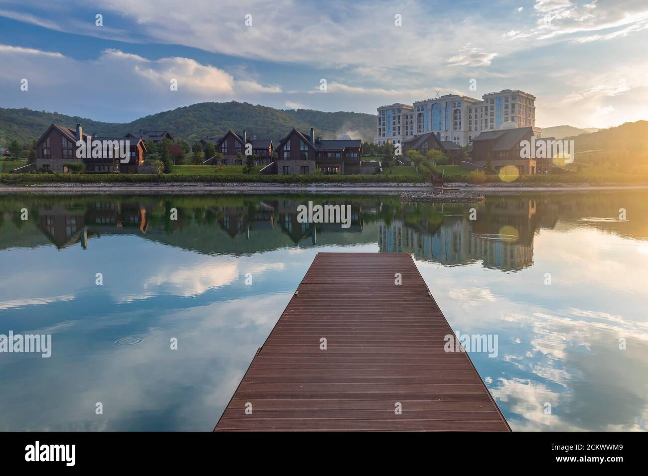 Quba, Azerbaijan - September 12, 2020: Guba Palace resort complex in ...