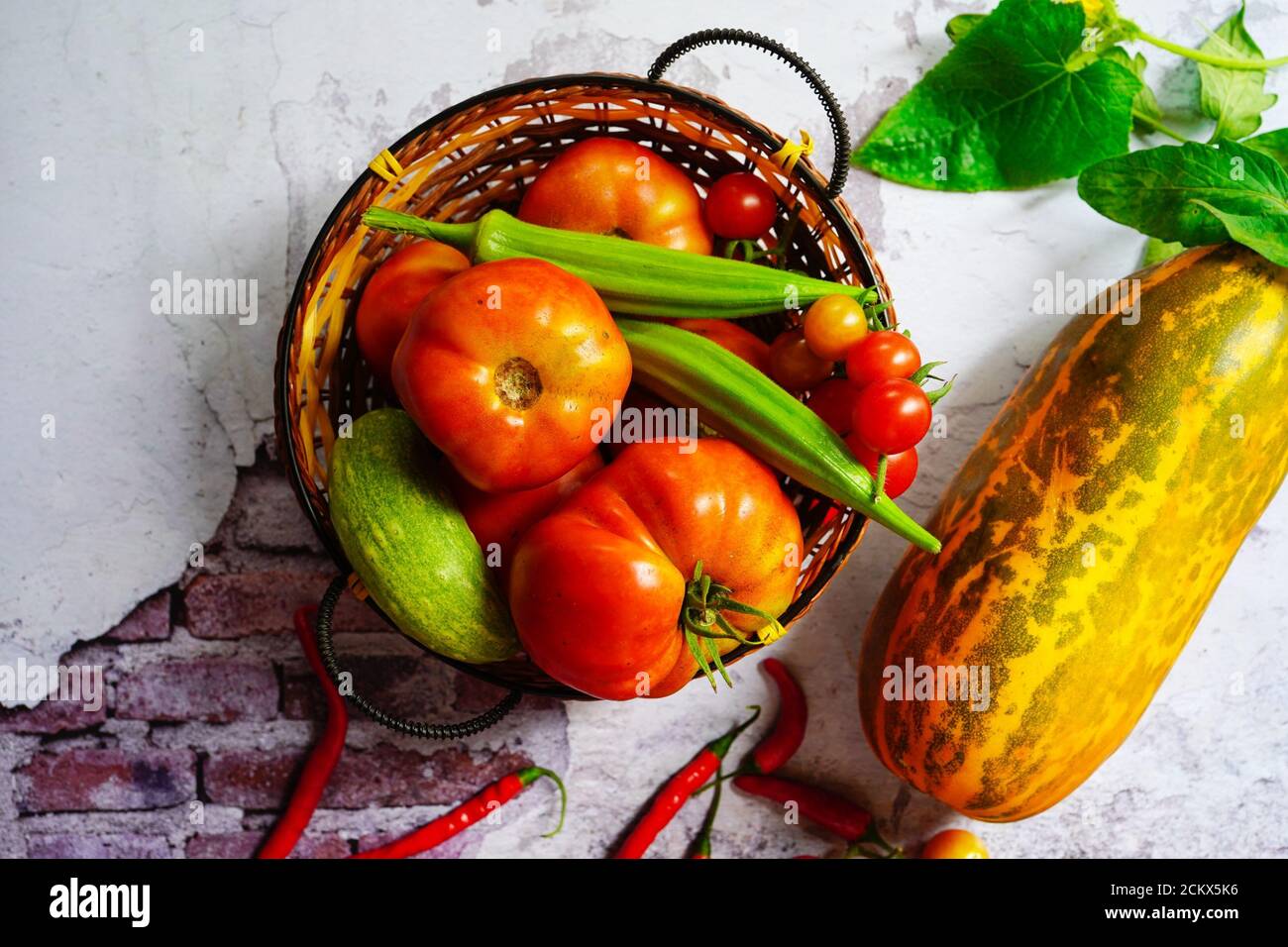 Greenhouse vegetables overhead hi-res stock photography and images - Alamy