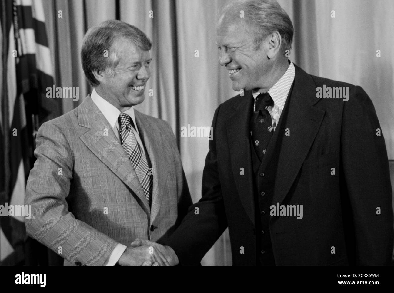 President Jimmy Carter and former President Gerald Ford at the White ...