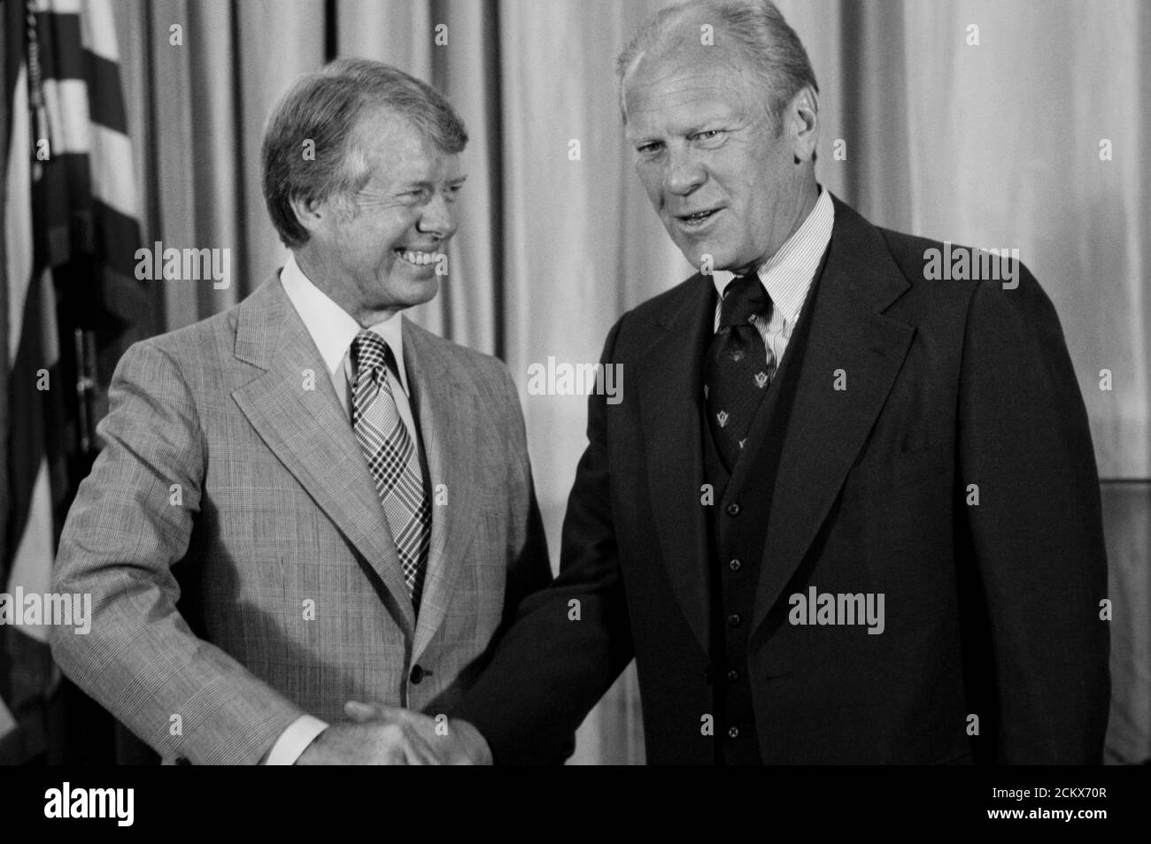 President Jimmy Carter and former President Gerald Ford at the White ...