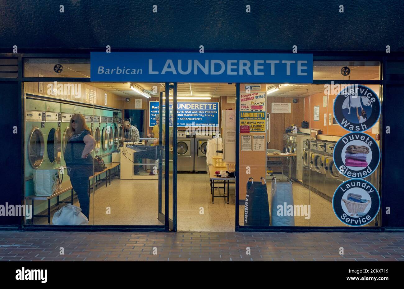 laundrette in barbican london Stock Photo - Alamy