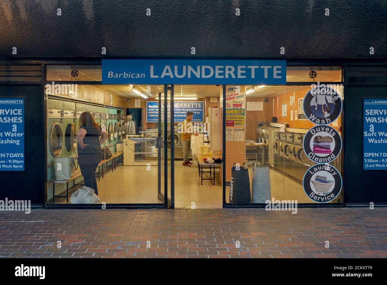 laundrette in barbican london Stock Photo - Alamy