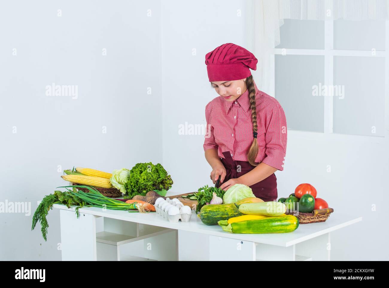 child making dinner from vegetables, vitamin Stock Photo - Alamy