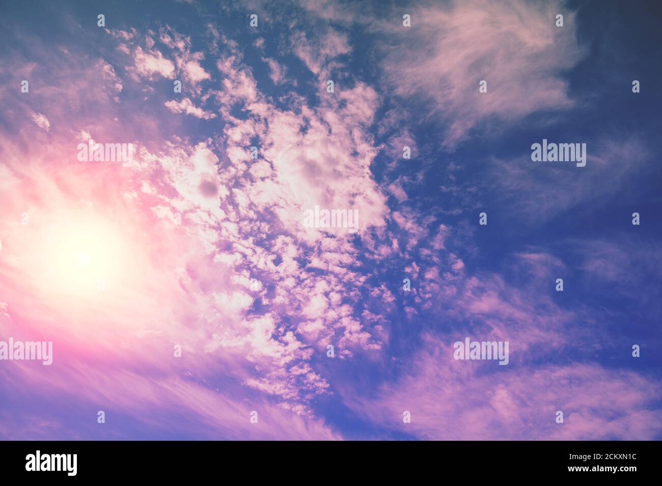 Colorful cloudy sky at sunset. Gradient color. Sky texture, abstract ...