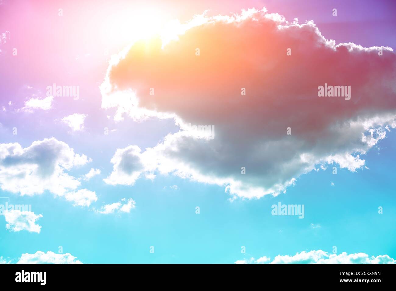 Colorful cloudy sky at sunset. Gradient color. Sky texture, abstract ...