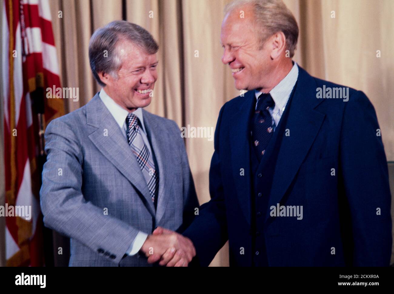 President Jimmy Carter and former President Gerald Ford at the White ...