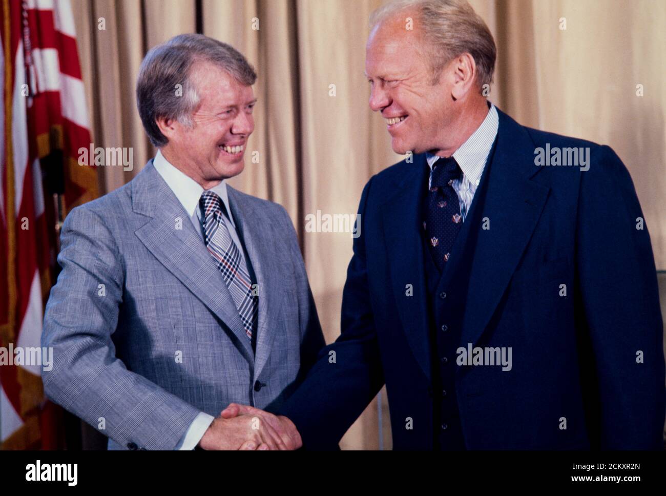 President Jimmy Carter and former President Gerald Ford at the White ...