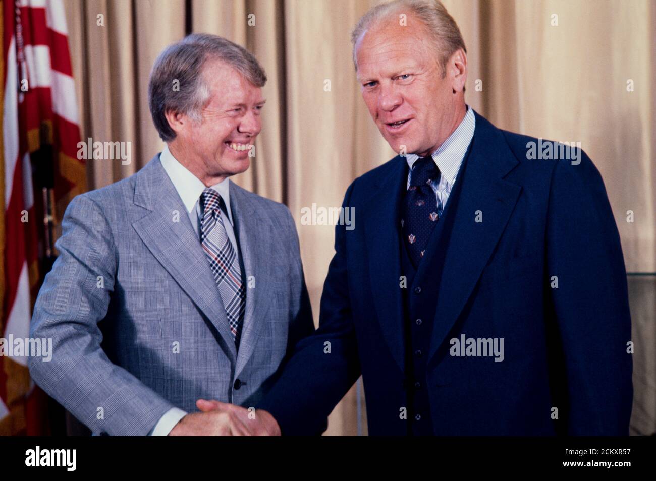 President Jimmy Carter and former President Gerald Ford at the White ...
