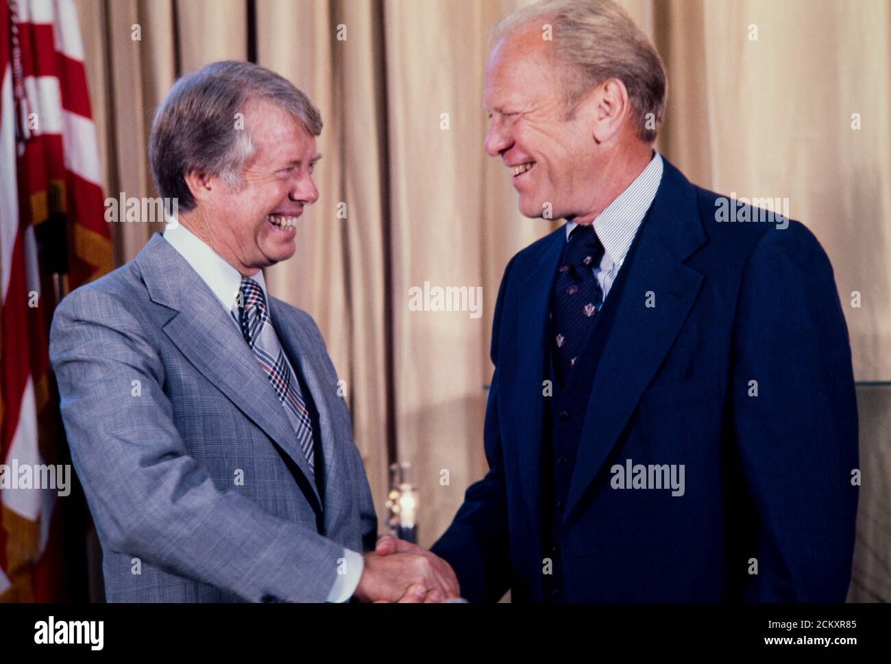 President Jimmy Carter and former President Gerald Ford at the White ...
