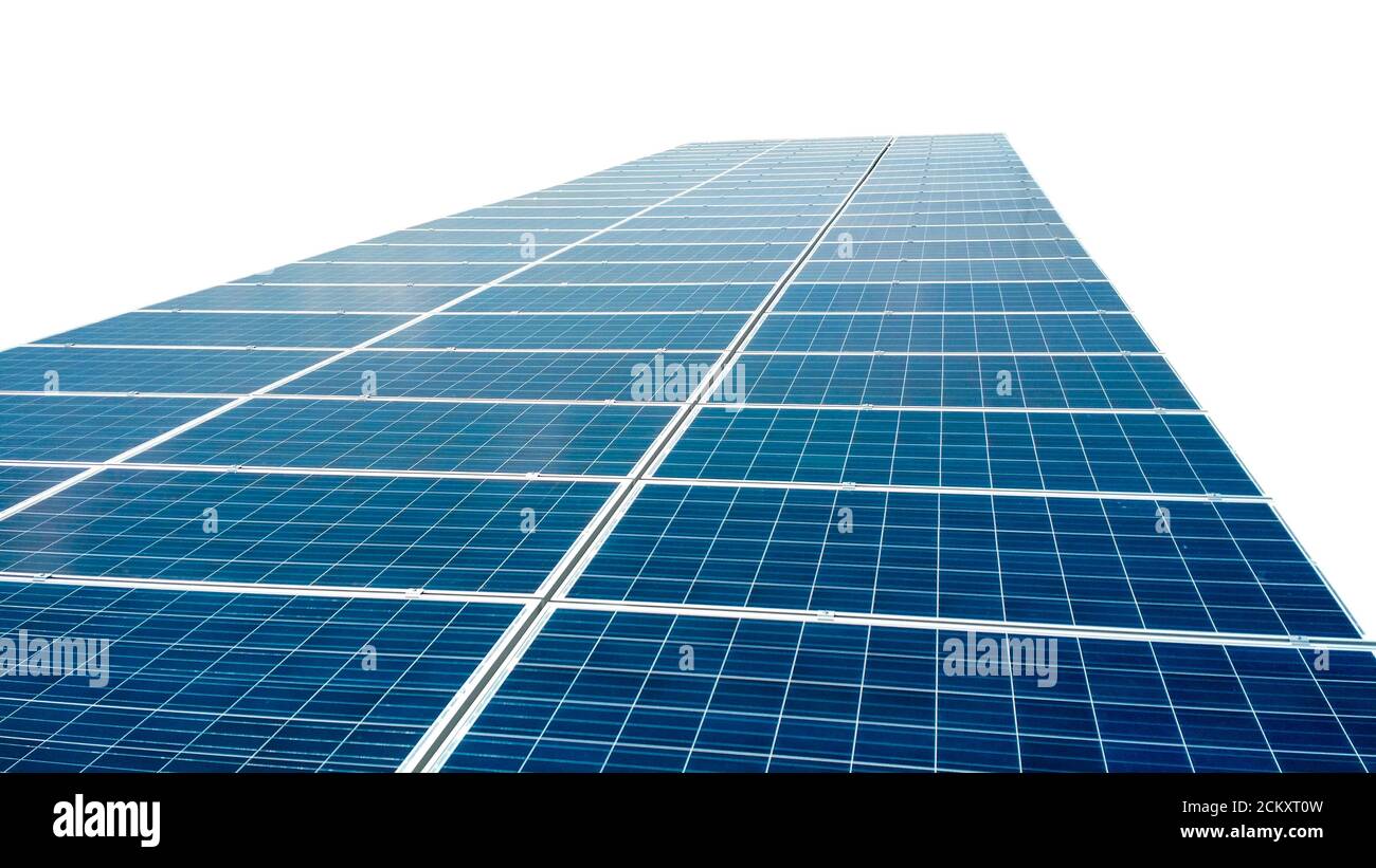Solar Panels isolated in white background for solar energy concept ...