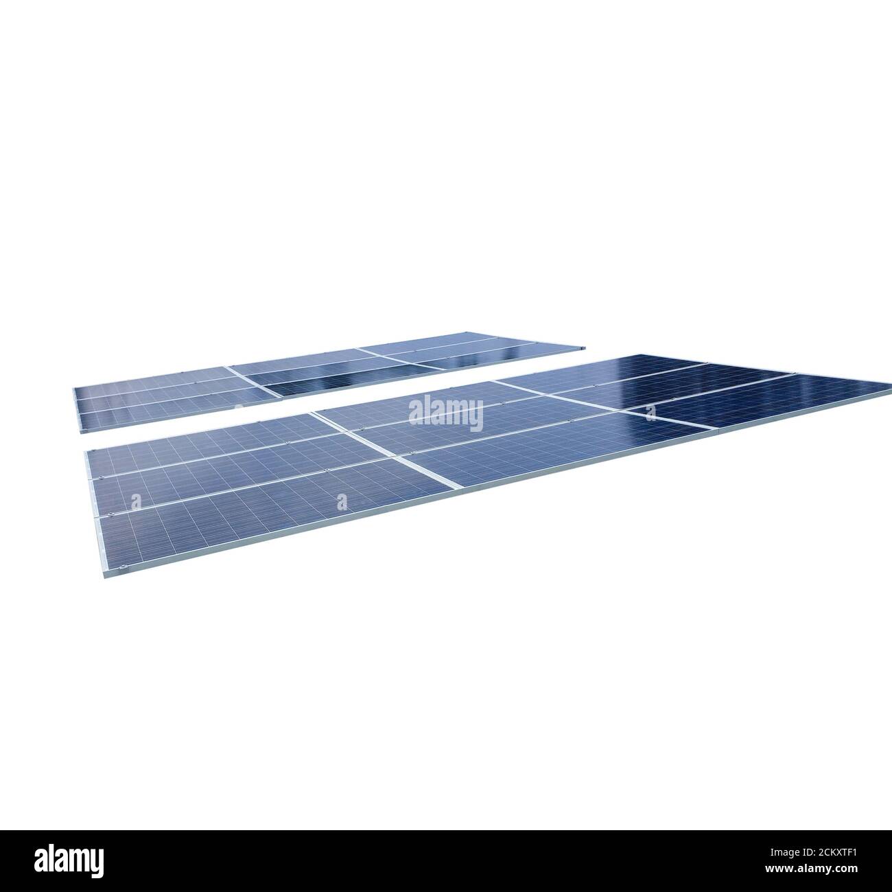 Solar Panels isolated in white background for solar energy concept ...