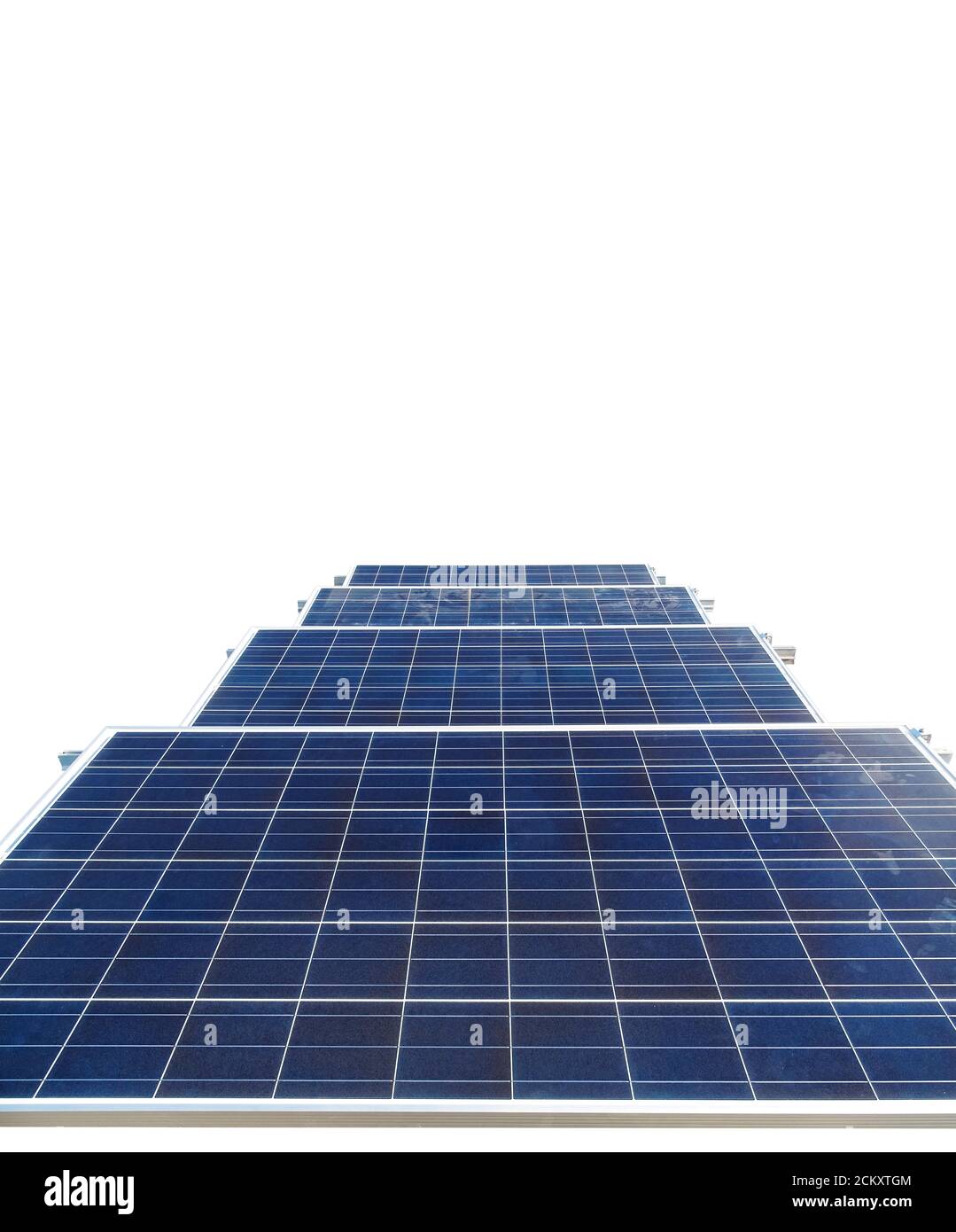 Solar Panels isolated in white background for solar energy concept ...