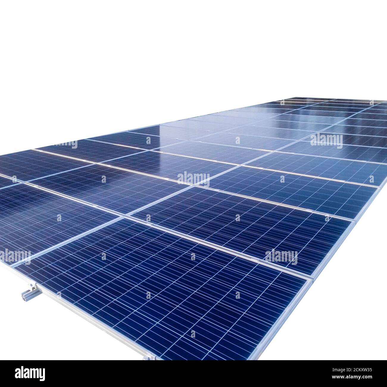 Solar Panels isolated in white background for solar energy concept ...