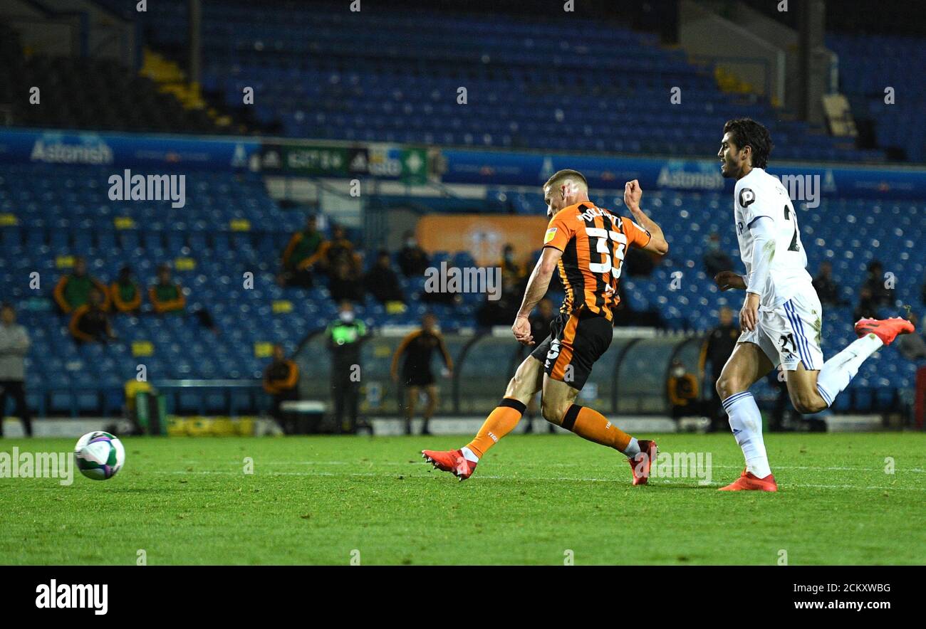 Hull City's Greg Docherty attempts a shot on goal during the Carabao ...