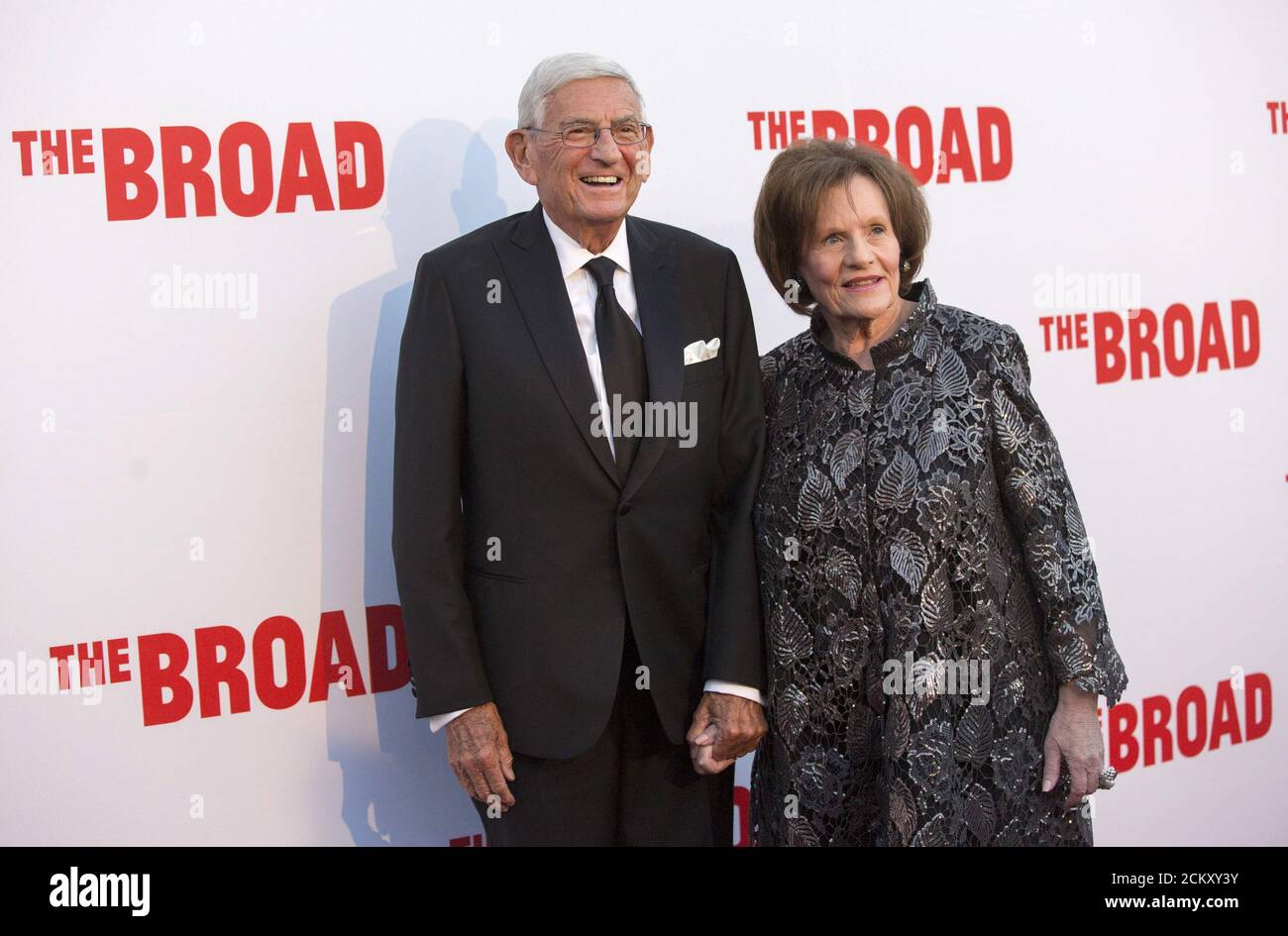 Eli and Edythe Broad pose as they arrive for a dinner gala at The Broad ...