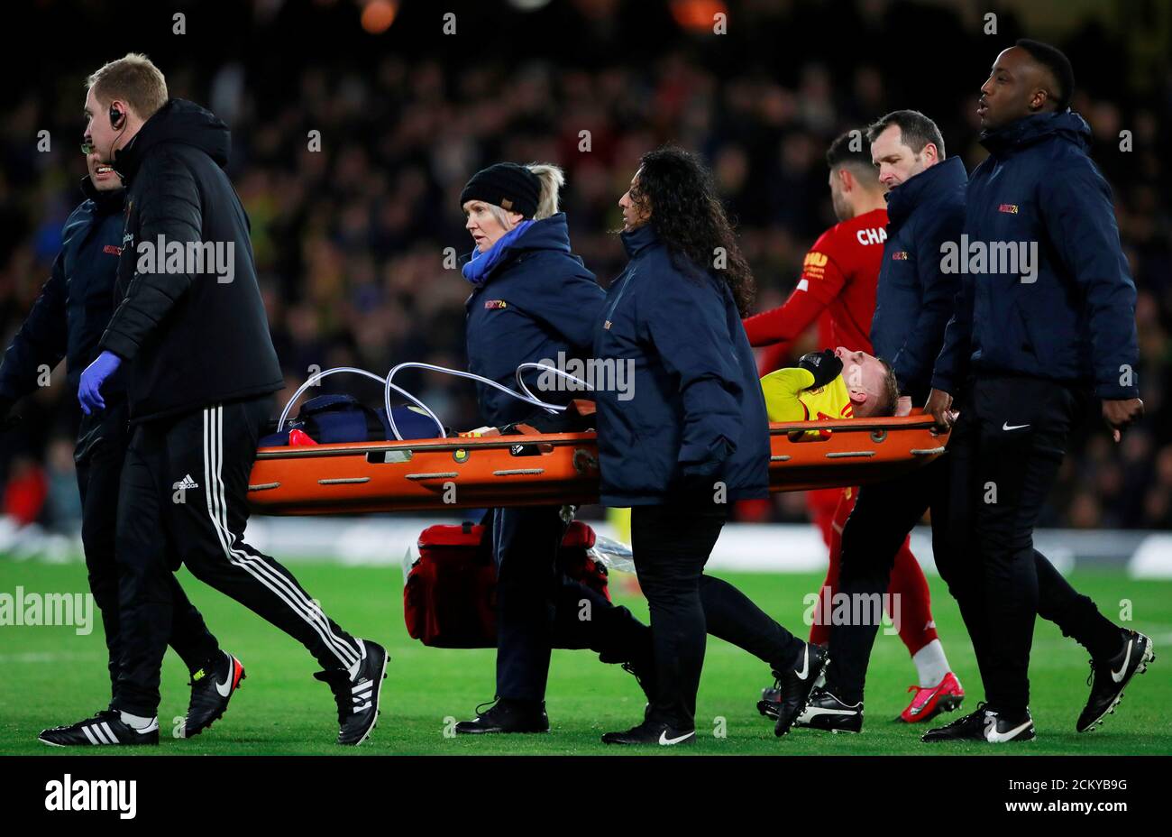 Sport football action injury stretcher hi-res stock photography and ...