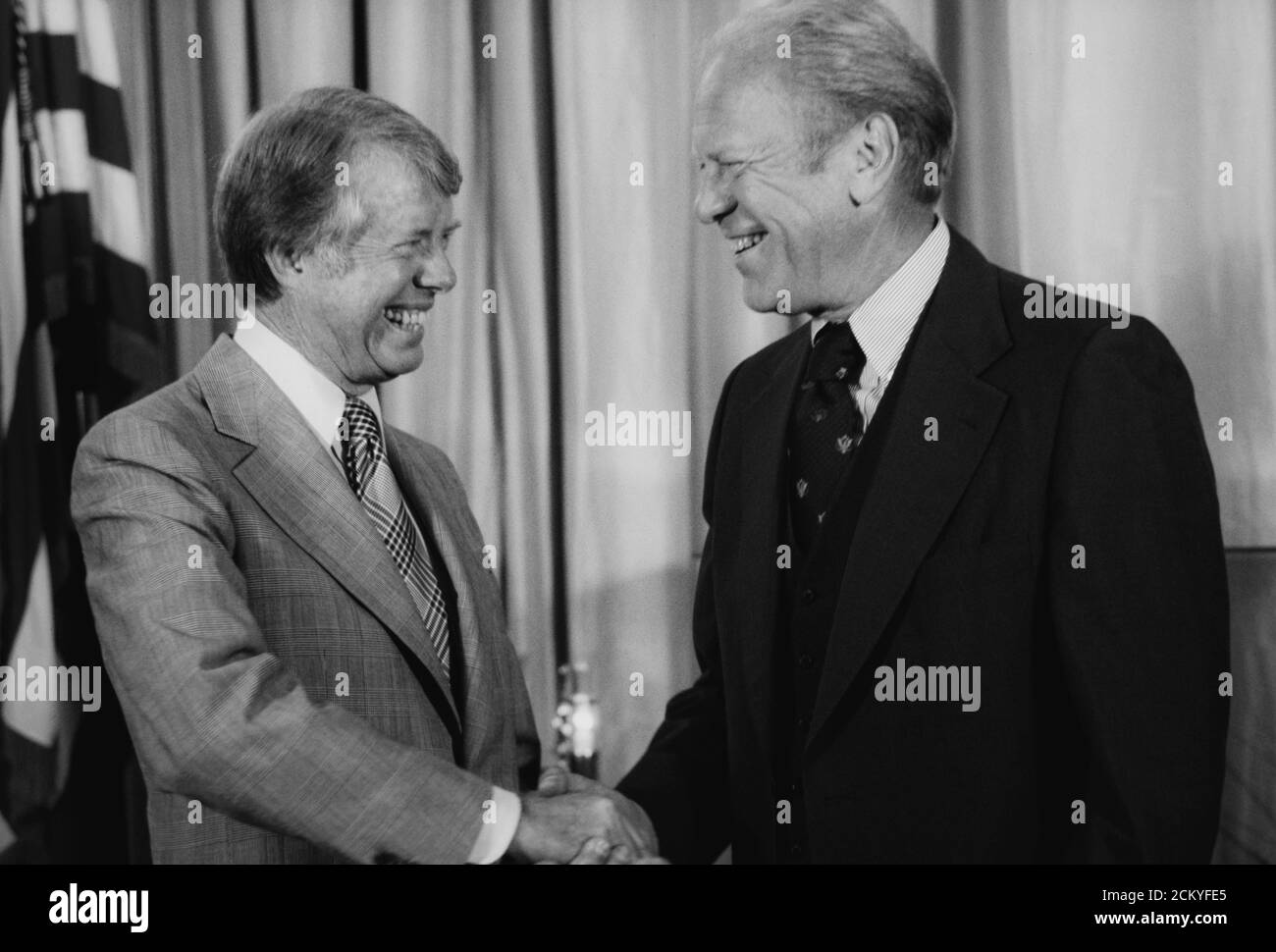 President Jimmy Carter and former President Gerald Ford at the White ...