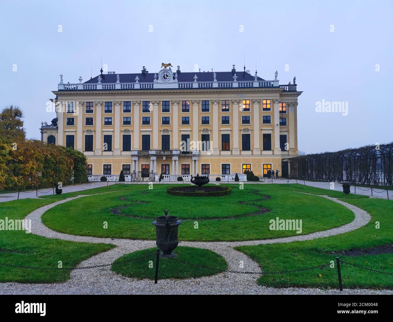 Schonbrunn Palace on a rainy day. Vienna, Austria Stock Photo - Alamy