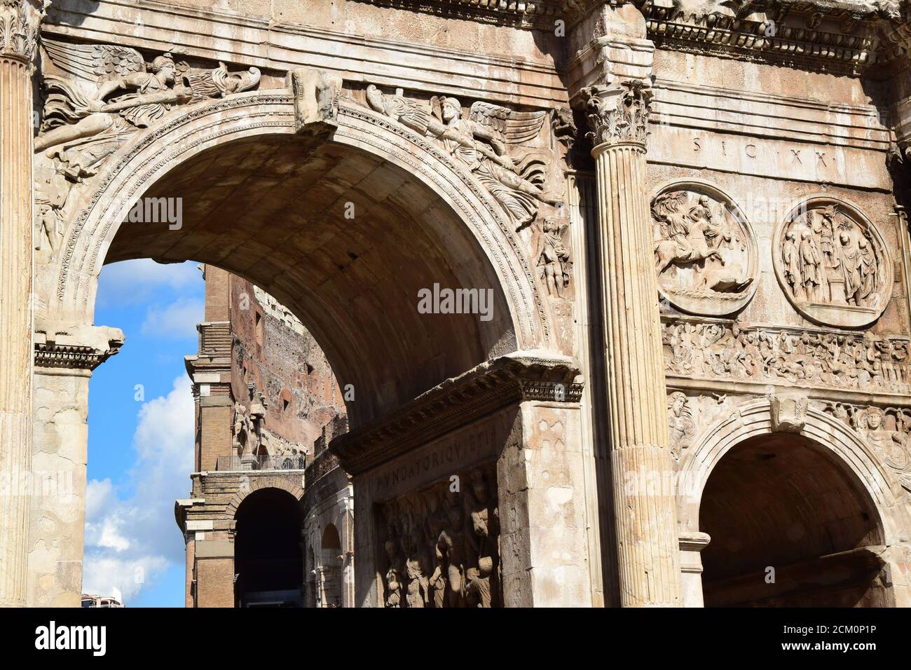 Arch of Constantine in the Historic Centre of Rome, Italy Stock Photo ...