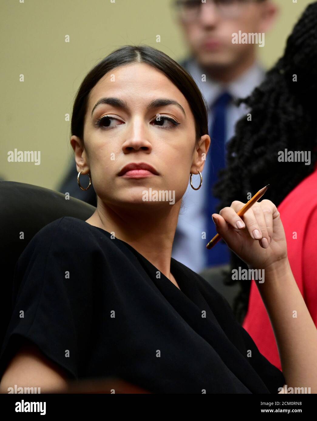 House of representative alexandria ocasio cortez listens hi-res stock ...