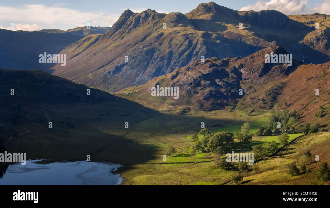 Blea Tarn aerial passover which shows the tarn and surrounding area ...