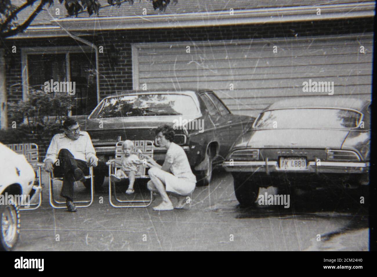 Fine 70s vintage black and white photography of neighbors hanging out ...