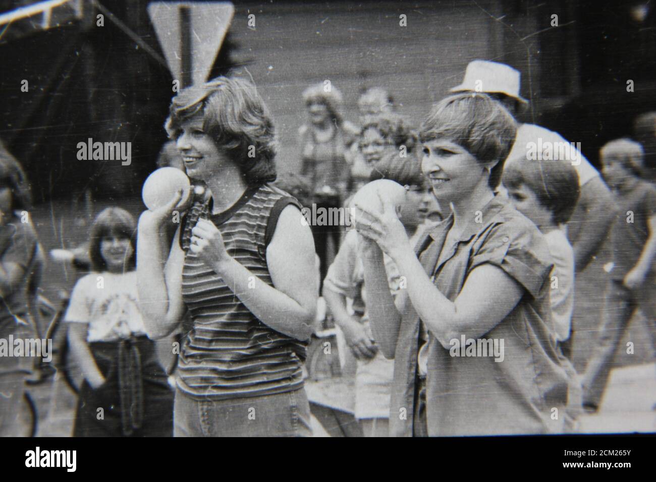 Fine 70s vintage black and white photography of neighbors hanging out ...