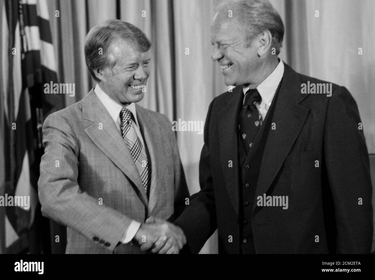 President Jimmy Carter and former President Gerald Ford at the White ...