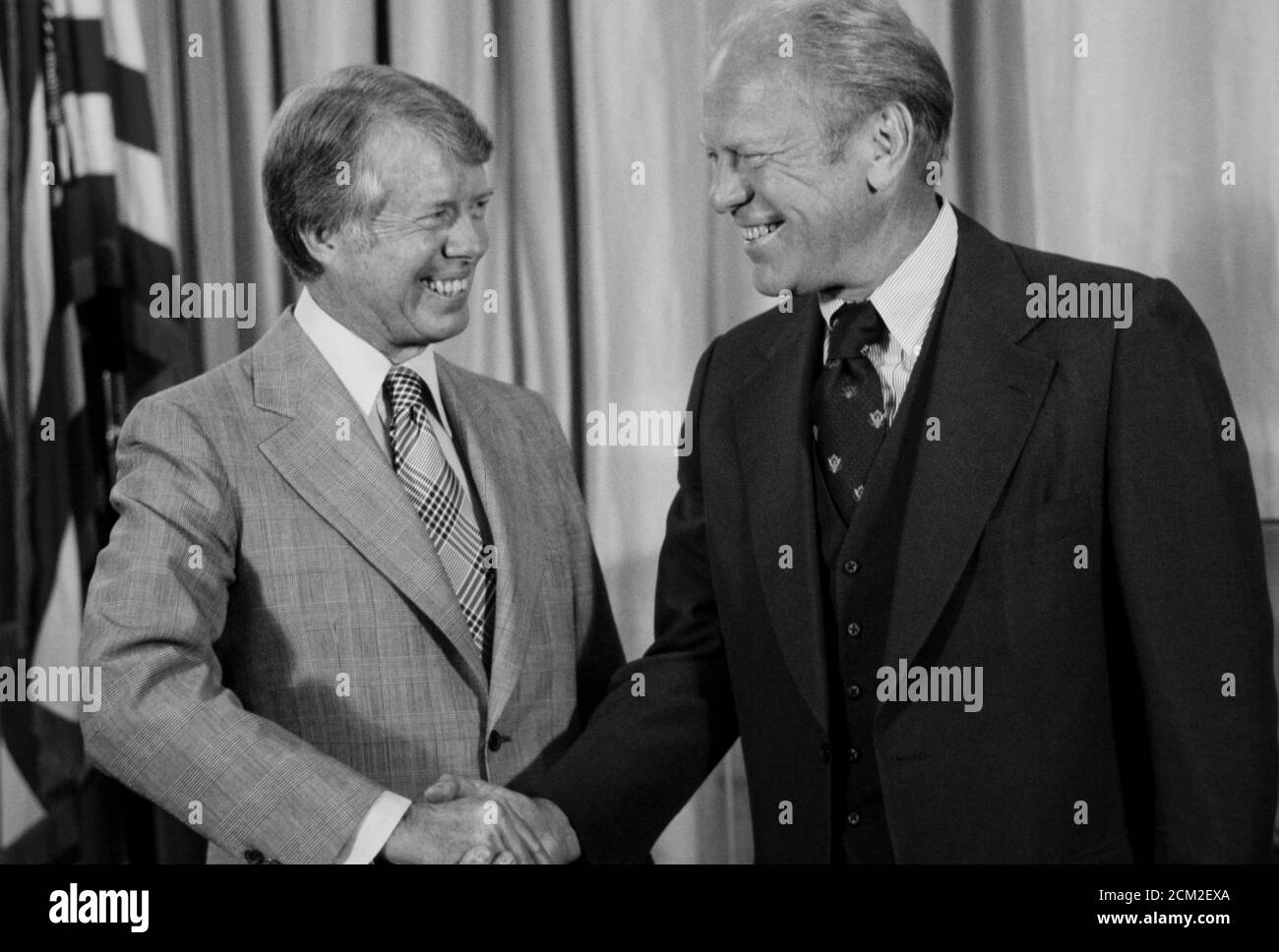 President Jimmy Carter and former President Gerald Ford at the White ...