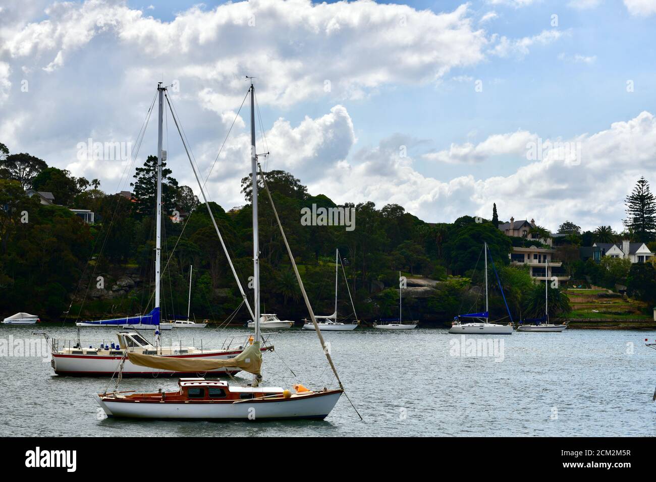A view from the foreshore in the suburb of Woolwich in Sydney ...