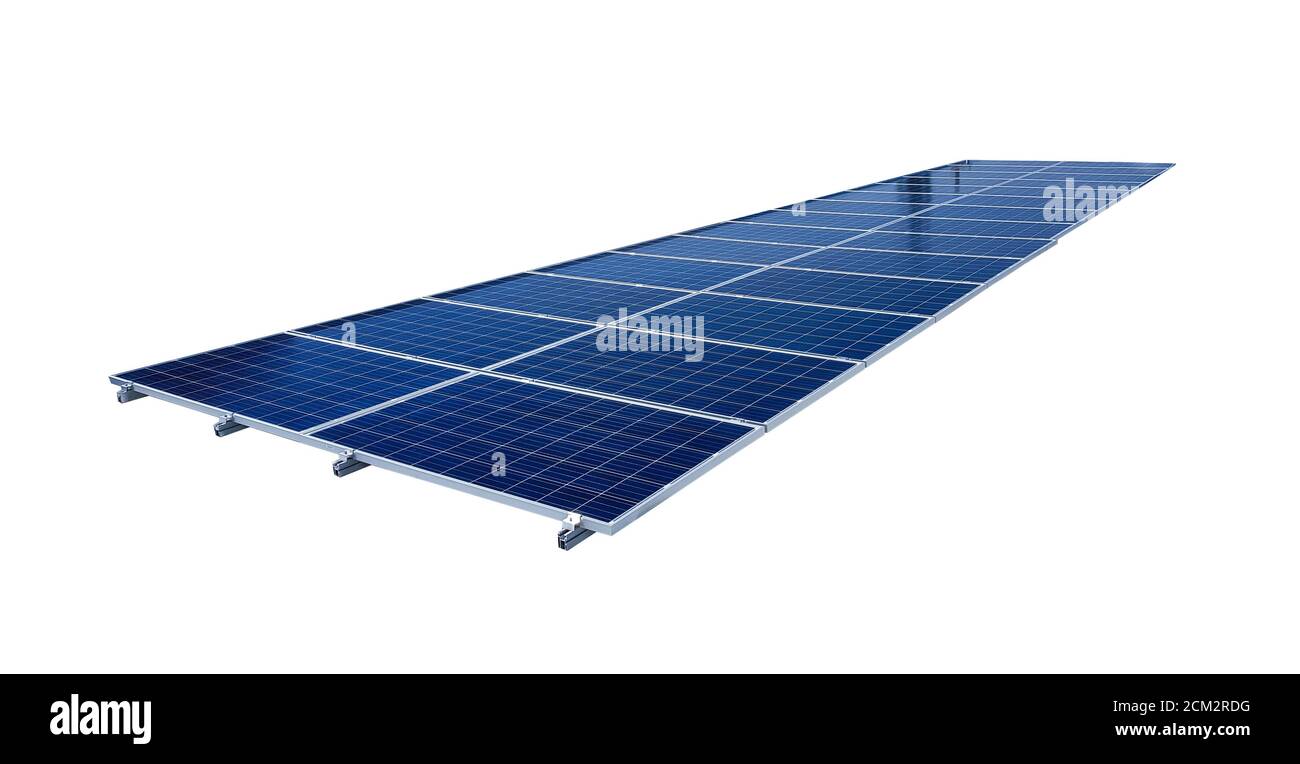 Solar Panels isolated in white background for solar energy concept ...