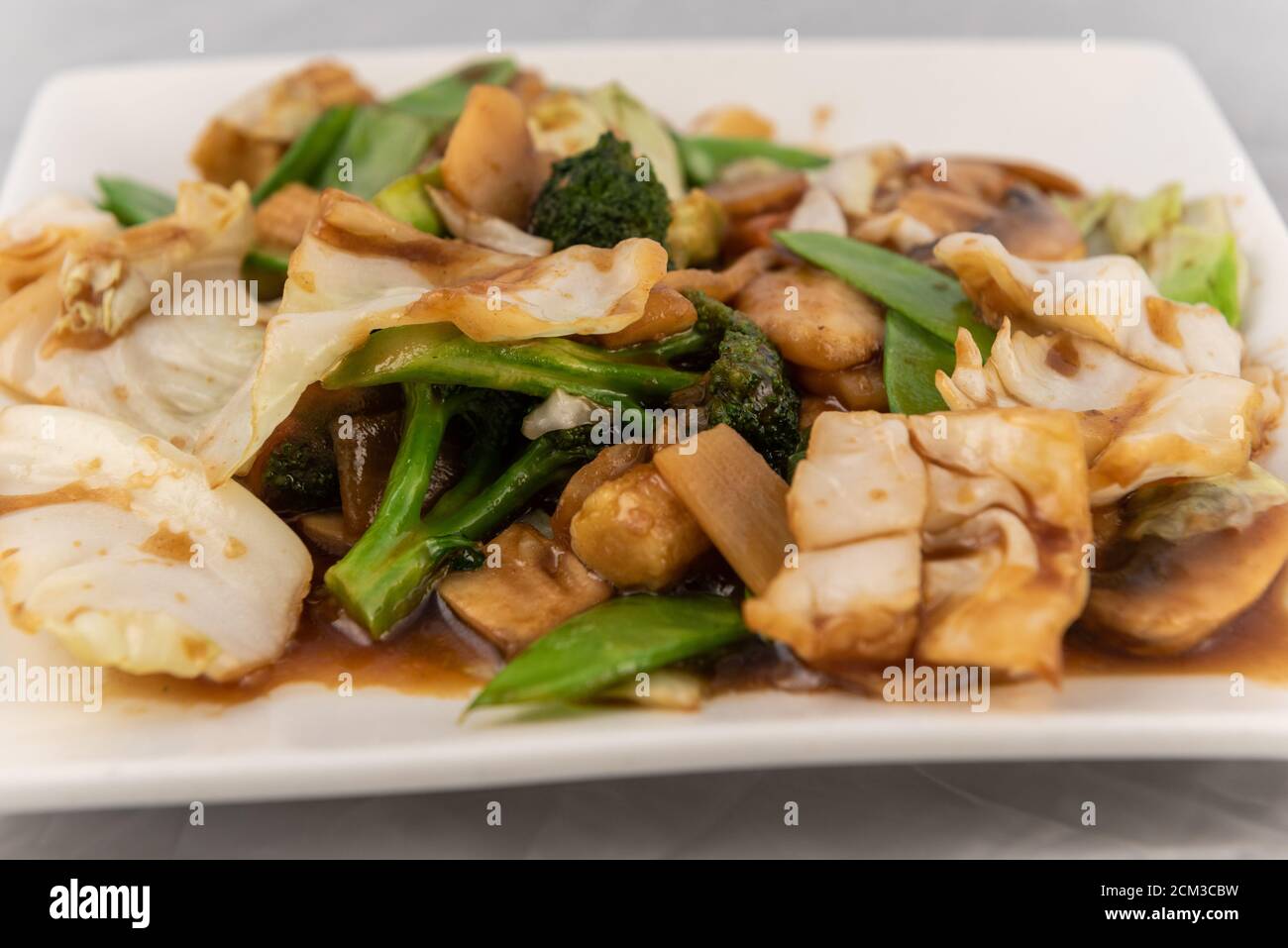 Detail view of appetizing plate tempting the tastebuds with mixed ...