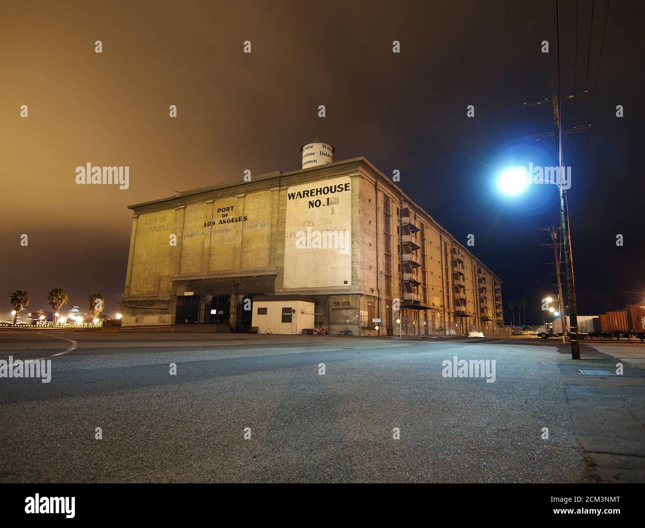 Los Angeles, California, USA - February 2008: Night view of historic ...
