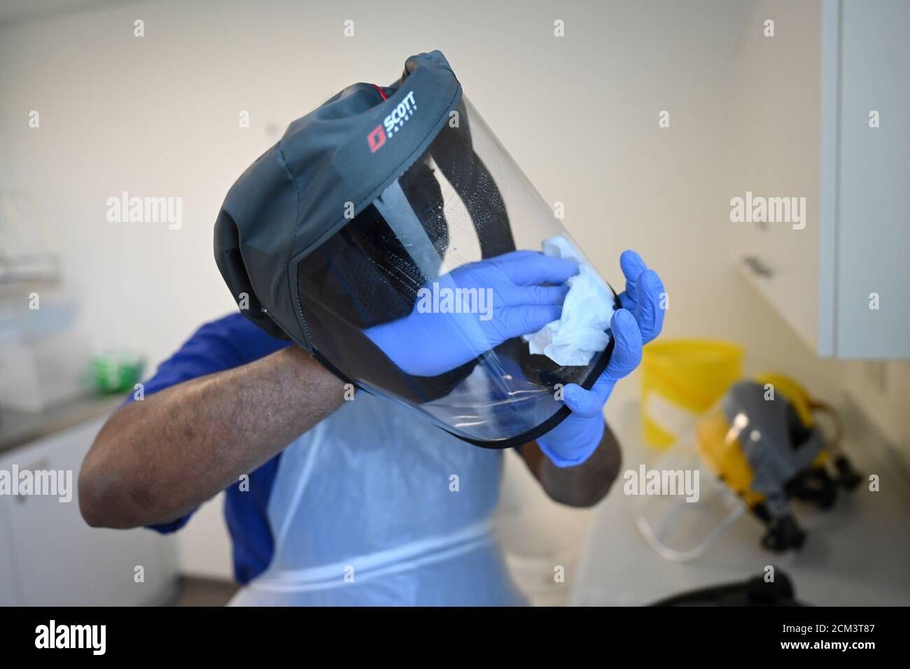 Clinical staff clean personal protective equipment ppe royal papworth ...