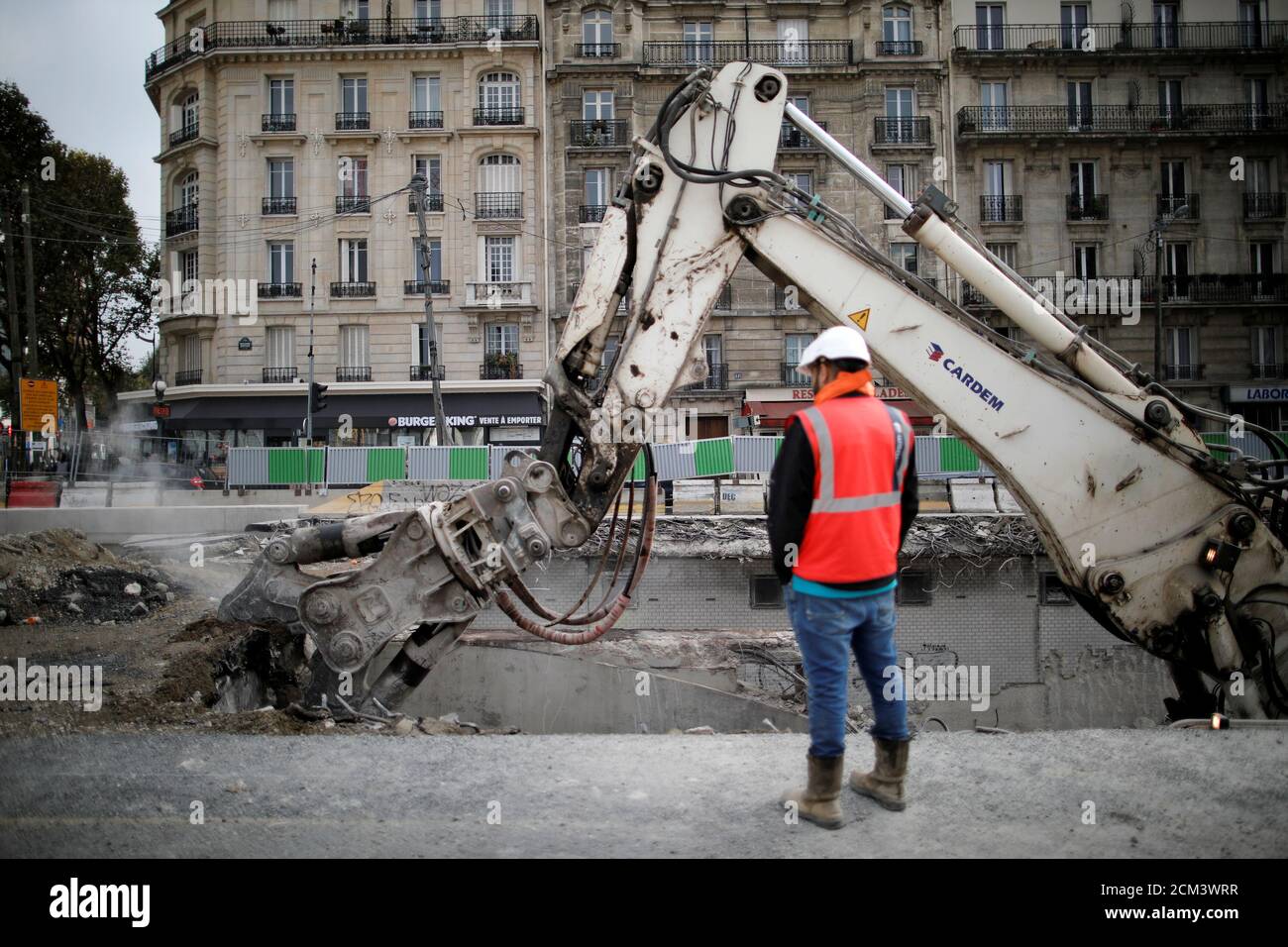 Tramway t3 construction site hi-res stock photography and images - Alamy