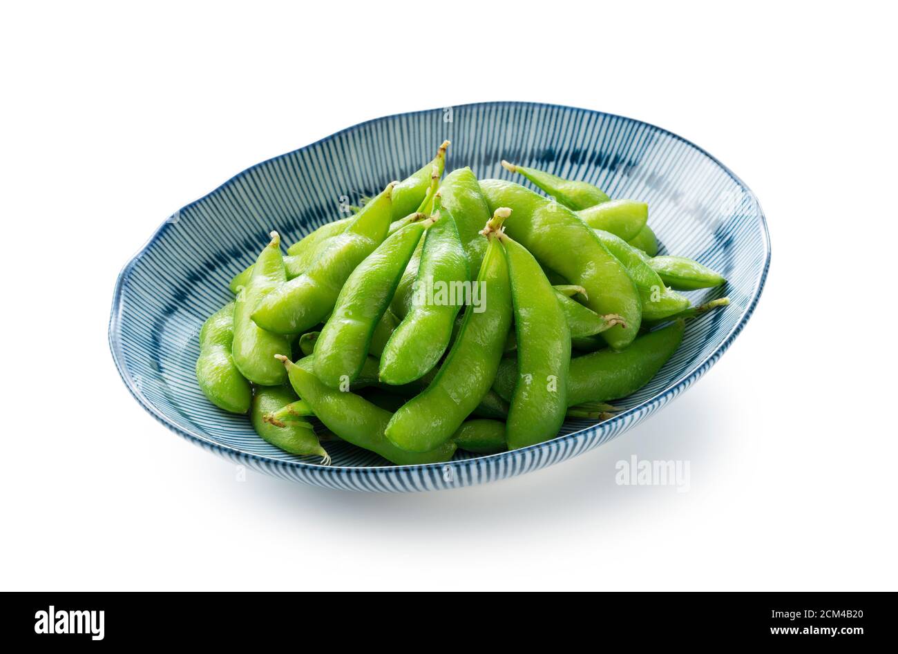 Japanese edamame on a white background Stock Photo - Alamy