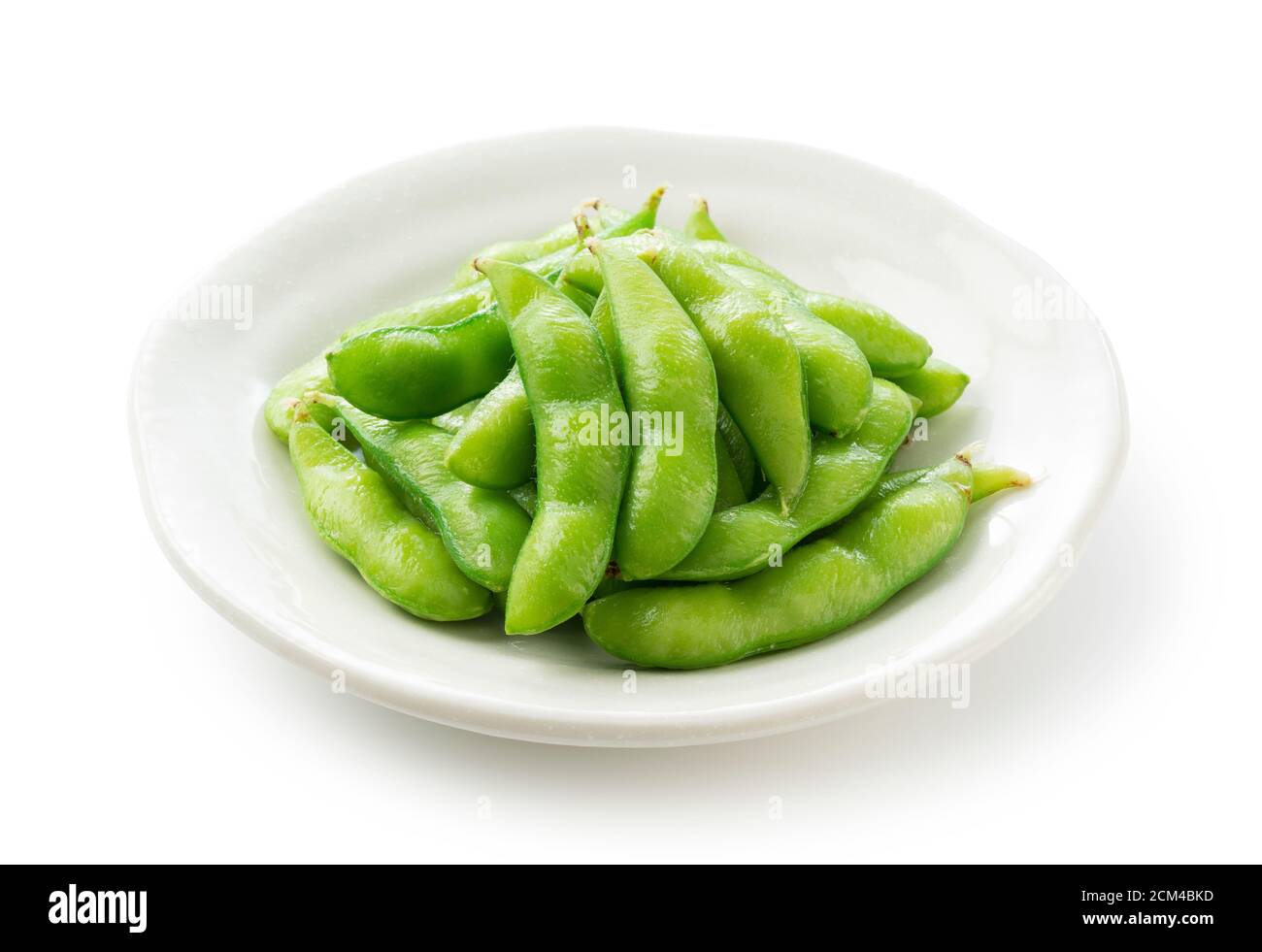 Japanese edamame on a white background Stock Photo - Alamy