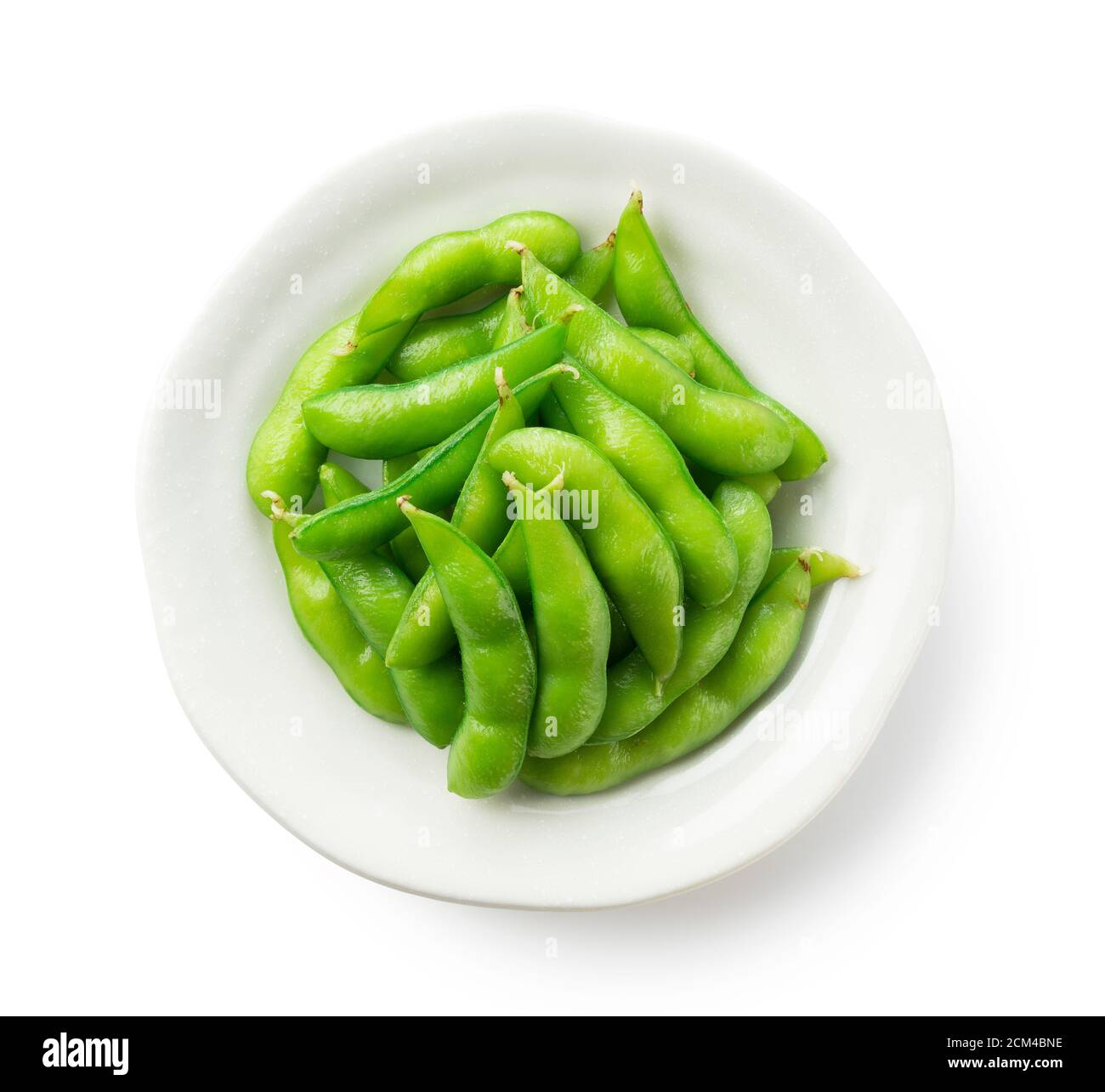 Japanese edamame on a white background Stock Photo - Alamy