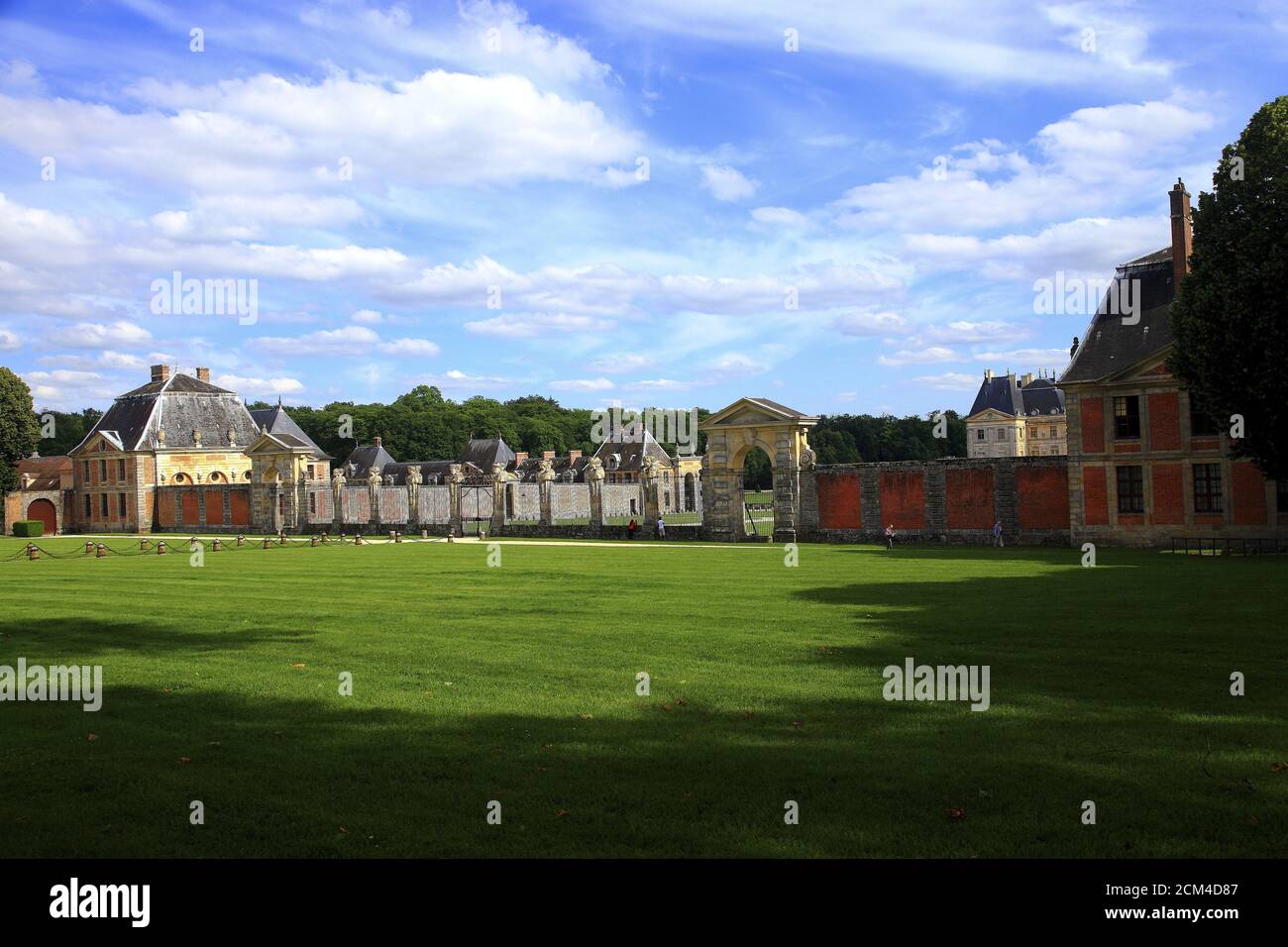 France Walle Vikant castle gate Stock Photo - Alamy