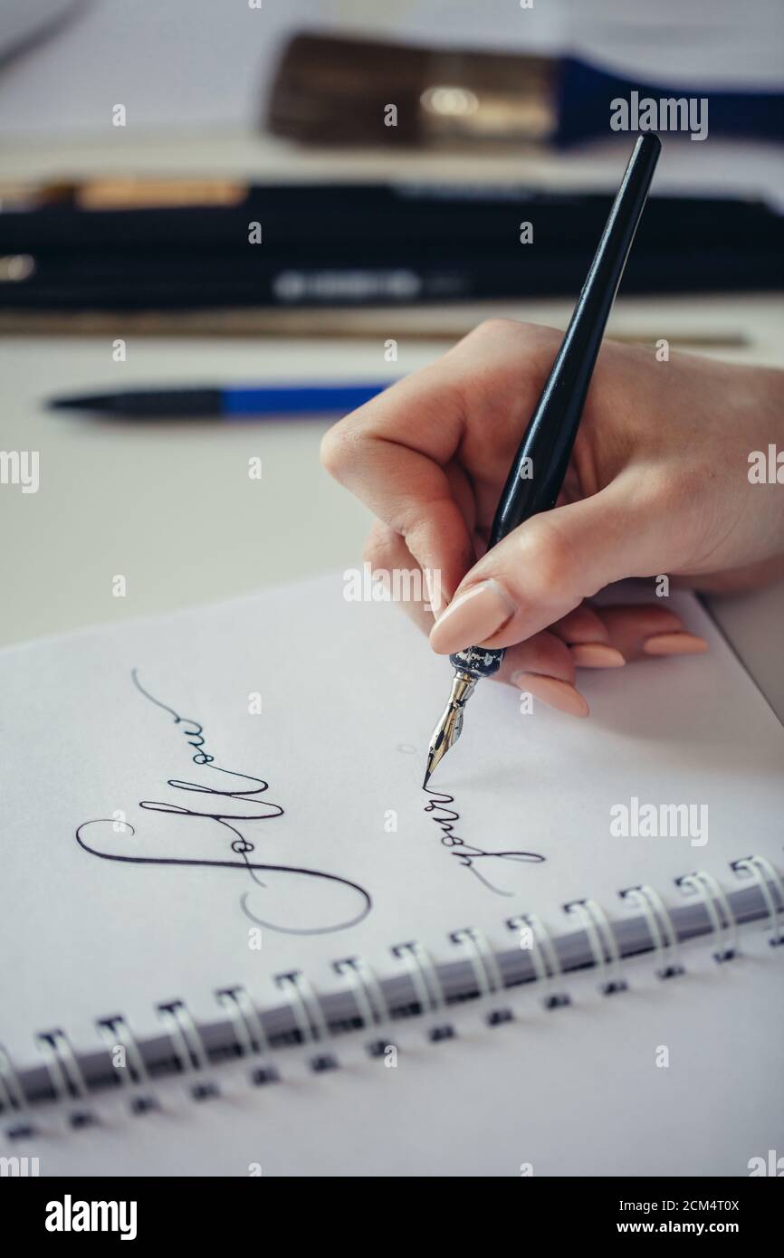 Hand lettring hi-res stock photography and images - Alamy