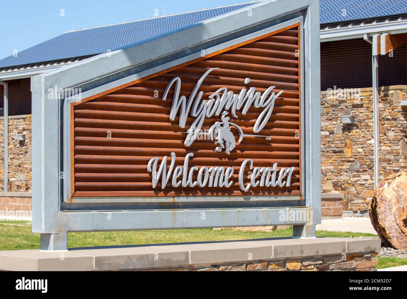 Wyoming welcome center sign when you are coming in on interstate 90 ...