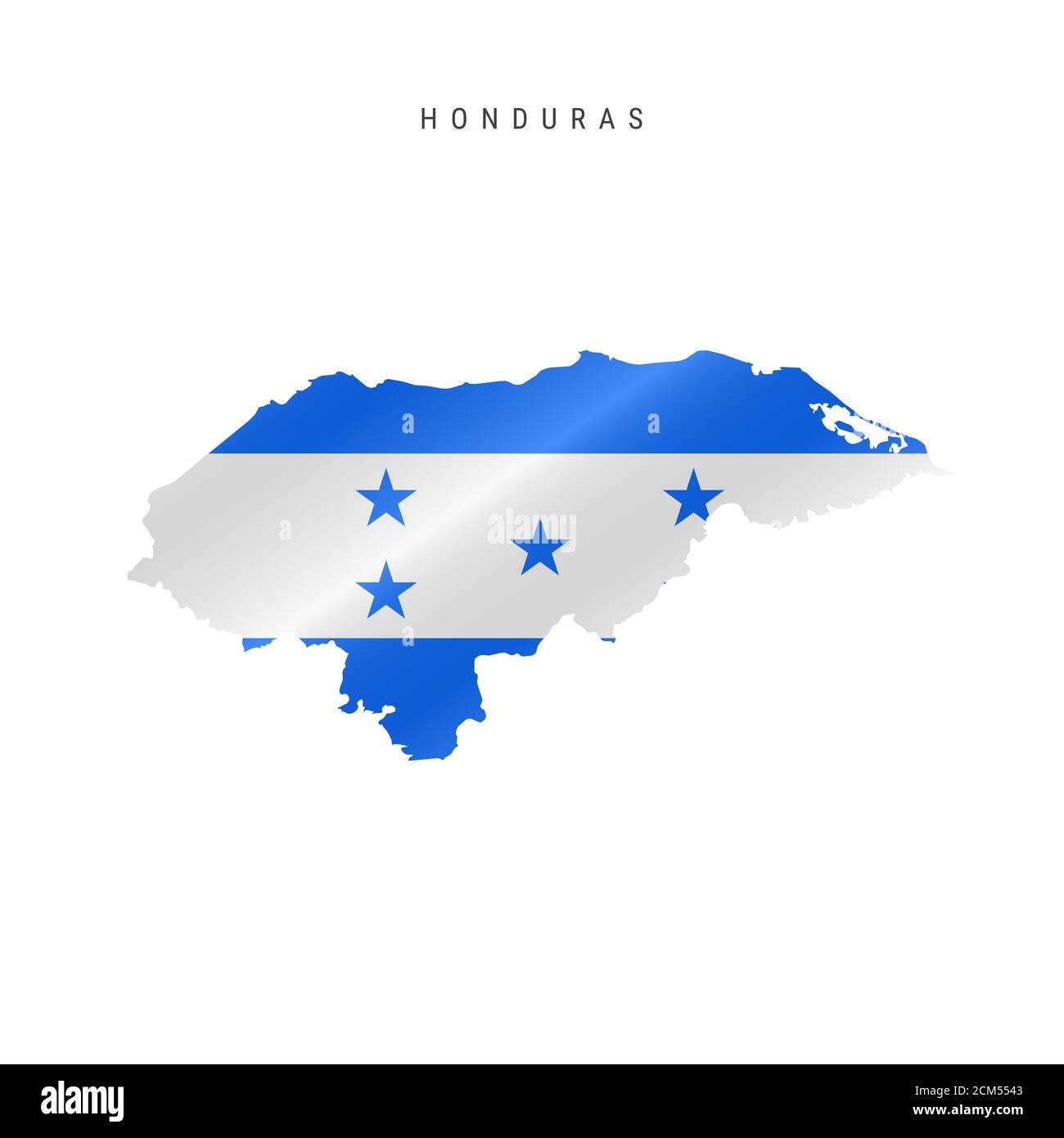 Detailed waving flag map of Honduras. map with masked flag Stock Photo ...