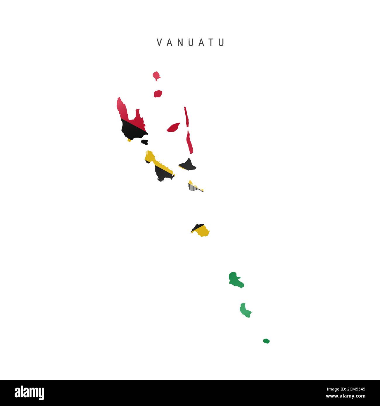 Detailed waving flag map of Vanuatu. map with masked flag Stock Photo ...
