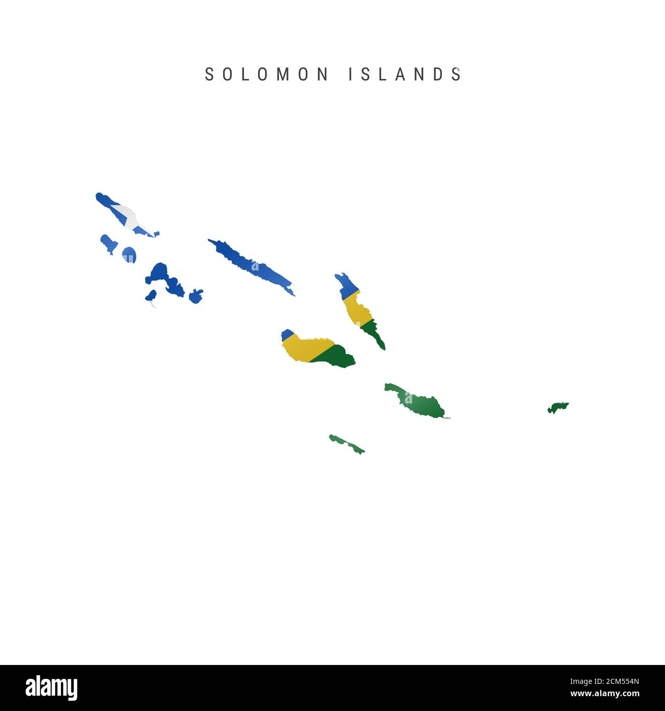 Detailed waving flag map of Solomon Islands. map with masked flag Stock ...