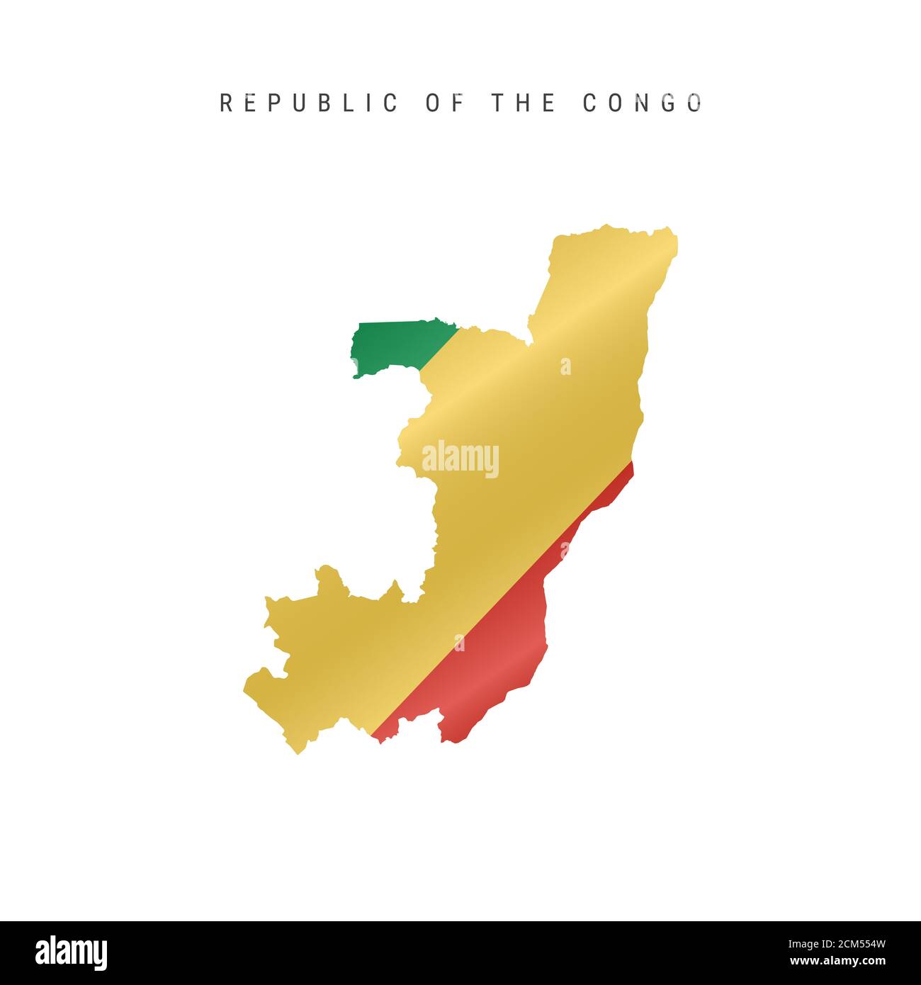 Detailed waving flag map of Republic of the Congo. map with masked flag ...